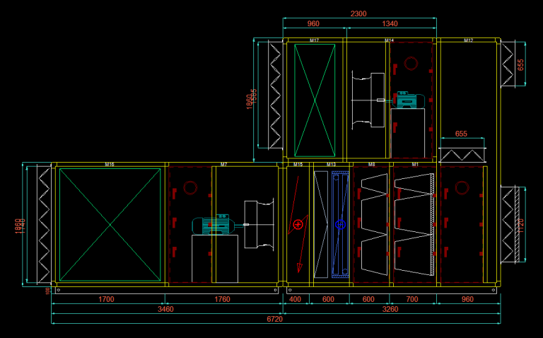 Air handling unit 2d drawing – AHU Selection